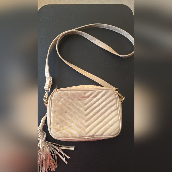 Caroline Hill | Bags | Caroline Hill Quilted Metallic Gold Shimmer ...